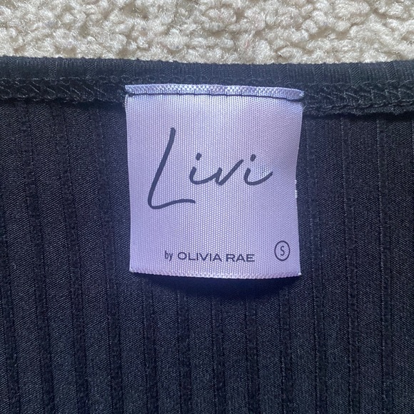 Olivia Rae | Dresses | Nwot Livi By Olivia Rae Small Black Ribbed ...